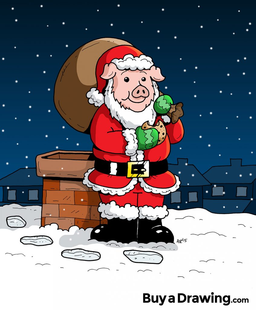 Merry Christmas from Santa Pig and Aaron Riddle