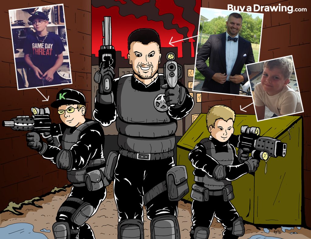 Cartoon Graduation Gift for a U.S. Marshal - Buy a Drawing: Get Drawn ...